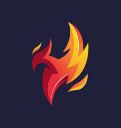 Fire phoenix logo Royalty Free Vector Image - VectorStock