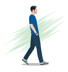 Casual man character side view Royalty Free Vector Image