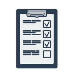 Checklist flat design icon Royalty Free Vector Image