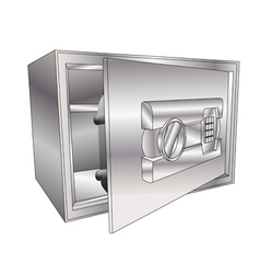 Bank open safe with money Royalty Free Vector Image