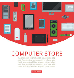 Computer store and electronic gadgets Royalty Free Vector