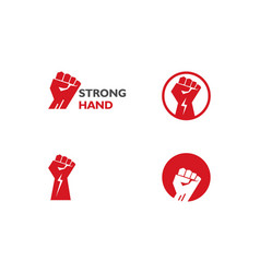 Raised fist logo icon - isolated Royalty Free Vector Image