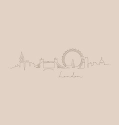 Pen line silhouette barcelona Royalty Free Vector Image