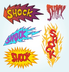 Comic book explosion elements Royalty Free Vector Image