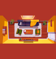 Set cartoon furniture for living room Royalty Free Vector