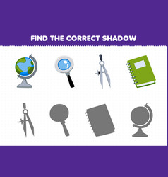 Education game for children match by direction Vector Image