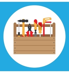 Wooden toolbox Royalty Free Vector Image - VectorStock