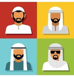 Middle Eastern people avatar Royalty Free Vector Image