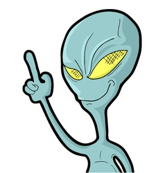 Alien pointing Royalty Free Vector Image - VectorStock