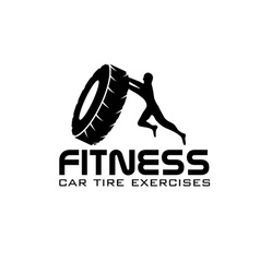 Fitness car tire exercises design template Vector Image