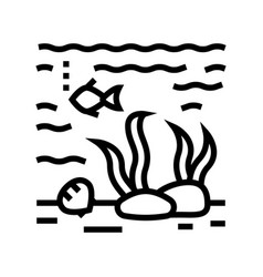 Hydrosphere ecosystem line icon Royalty Free Vector Image