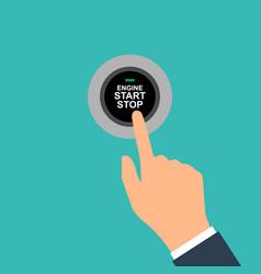 Engine starting and stopping system engine start Vector Image