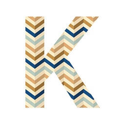 Colorful Font - Letter k Royalty Free Vector Image