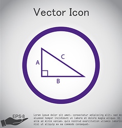 Triangle math symbol icon geometry learning math Vector Image