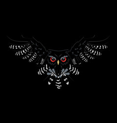 With hand drawn ornate owl Royalty Free Vector Image