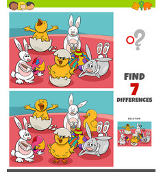 Jigsaw puzzle with easter bunny Royalty Free Vector Image