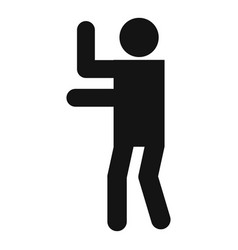 Stick figure stickman icon pictograph simple Vector Image