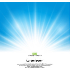 Sun rising with bright blue sky background Vector Image