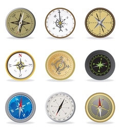 Compass Label Set Royalty Free Vector Image - VectorStock