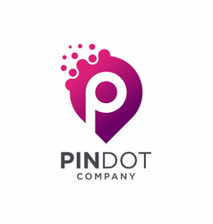 Pin dot logo design Royalty Free Vector Image - VectorStock