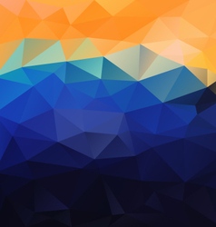 Blue sky yellow harvest polygon triangular pattern