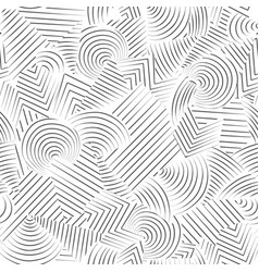 Abstract circle line geometric seamless pattern Vector Image