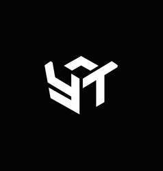 Yt logo monogram with slash style design template Vector Image