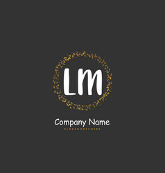 M mm initial handwriting and signature logo Vector Image