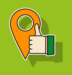 Like icon sticker web pointer in eps 10 Royalty Free Vector