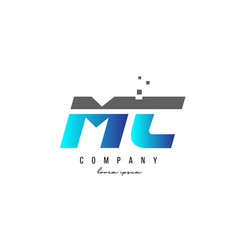 Combination letter mc m c alphabet with gold Vector Image