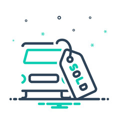 Colorful sold out comic concept Royalty Free Vector Image