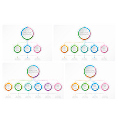 Business circle infographics set Royalty Free Vector Image