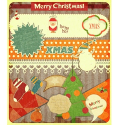 Set of christmas vintage backgrounds Royalty Free Vector