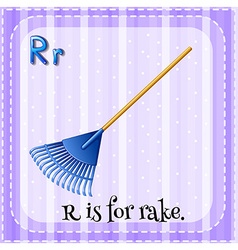 Letter r lowercase tracing curled up rattlesnake Vector Image