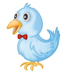 Cute bird cartoon posing Royalty Free Vector Image