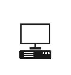 Monitor technology logo design template Royalty Free Vector