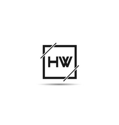 Initial letter hw logo template design Royalty Free Vector