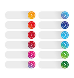 Colorful empty web button set Royalty Free Vector Image
