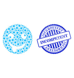 Distress incompetent seal and coronavirus idiot Vector Image