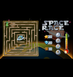 Solar system infographics with sun and planets Vector Image