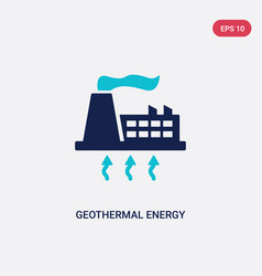 Two color geothermal energy icon from ecology Vector Image