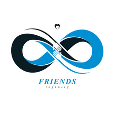 Friends forever everlasting friendship conceptual Vector Image