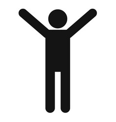 Stick figure stickman icon pictograph simple Vector Image