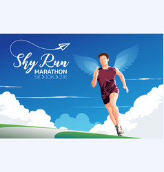 Running theme art Royalty Free Vector Image - VectorStock