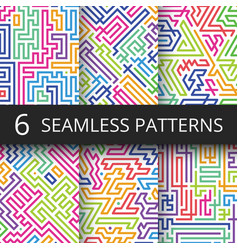 Set of 10 retro seamless patterns Royalty Free Vector Image