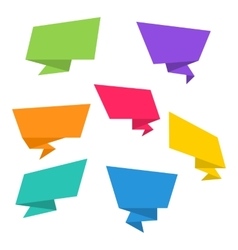 Origami speech bubble Royalty Free Vector Image