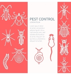 Professional pest control services flat Royalty Free Vector