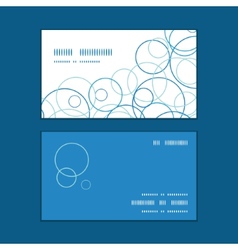 Abstract blue circles horizontal corner frame Vector Image