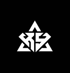 Sp monogram logo with diamond shape and ring Vector Image