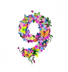 Number four Royalty Free Vector Image - VectorStock